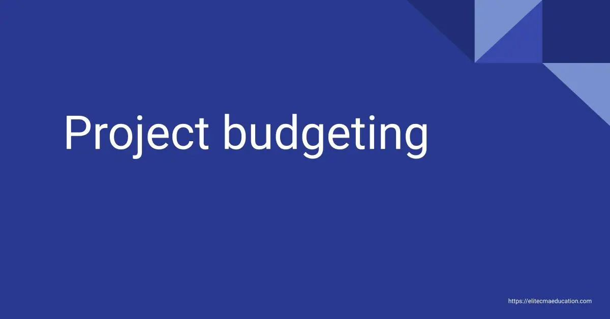 Project budgeting - CMA USA Practice Platform